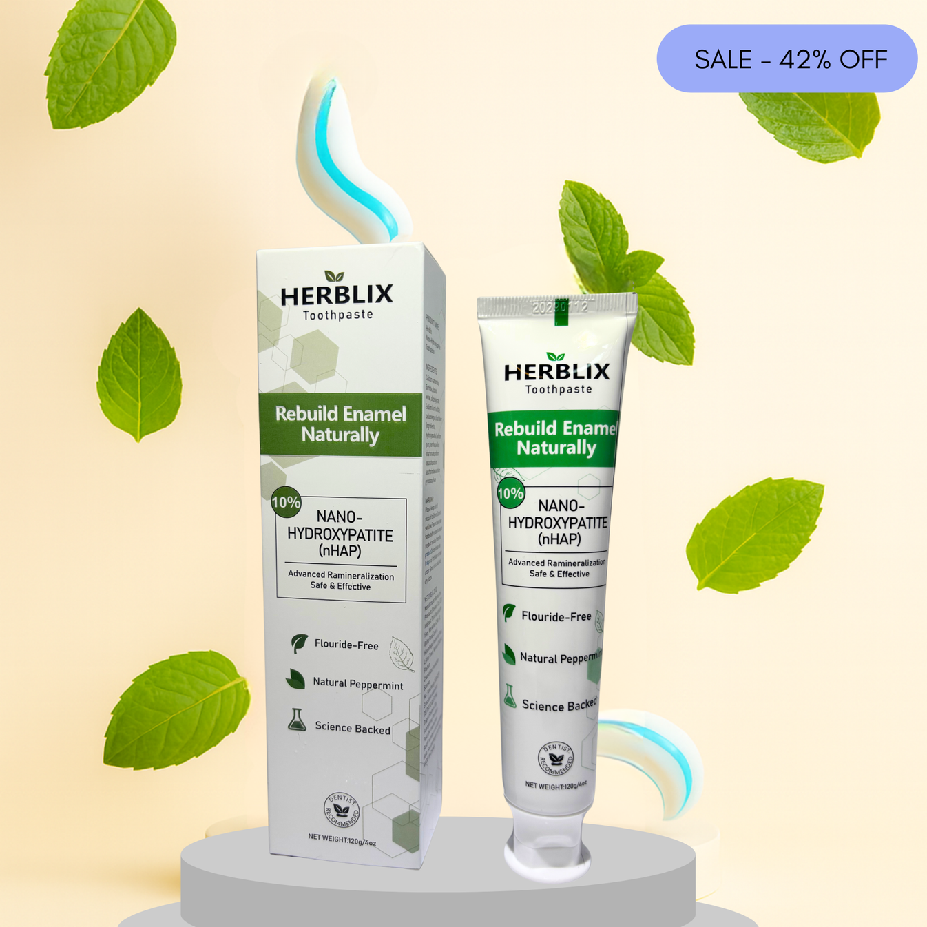 Herblix™ 10% Hydroxyapatite Toothpaste – TheHerblix